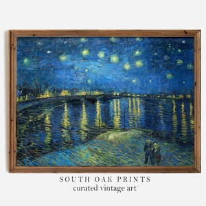 Van Gogh Starry Night Over the Rhone Wall Art Famous Painting PRINTABLE ...
