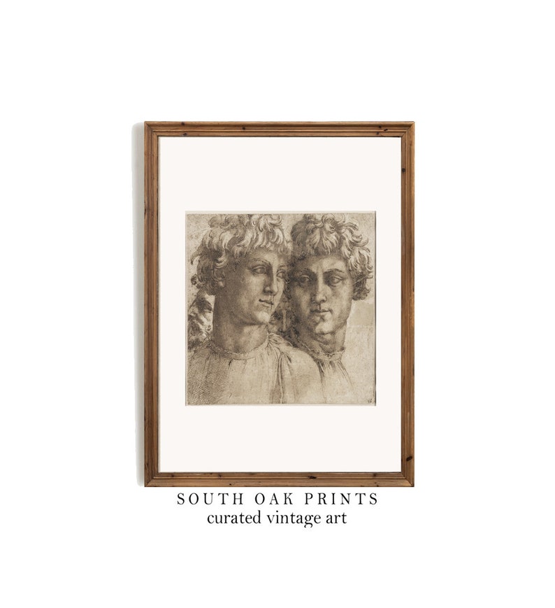 Roman Statue Portrait Sketch Drawing | PRINTABLE | Neutral Classic ...