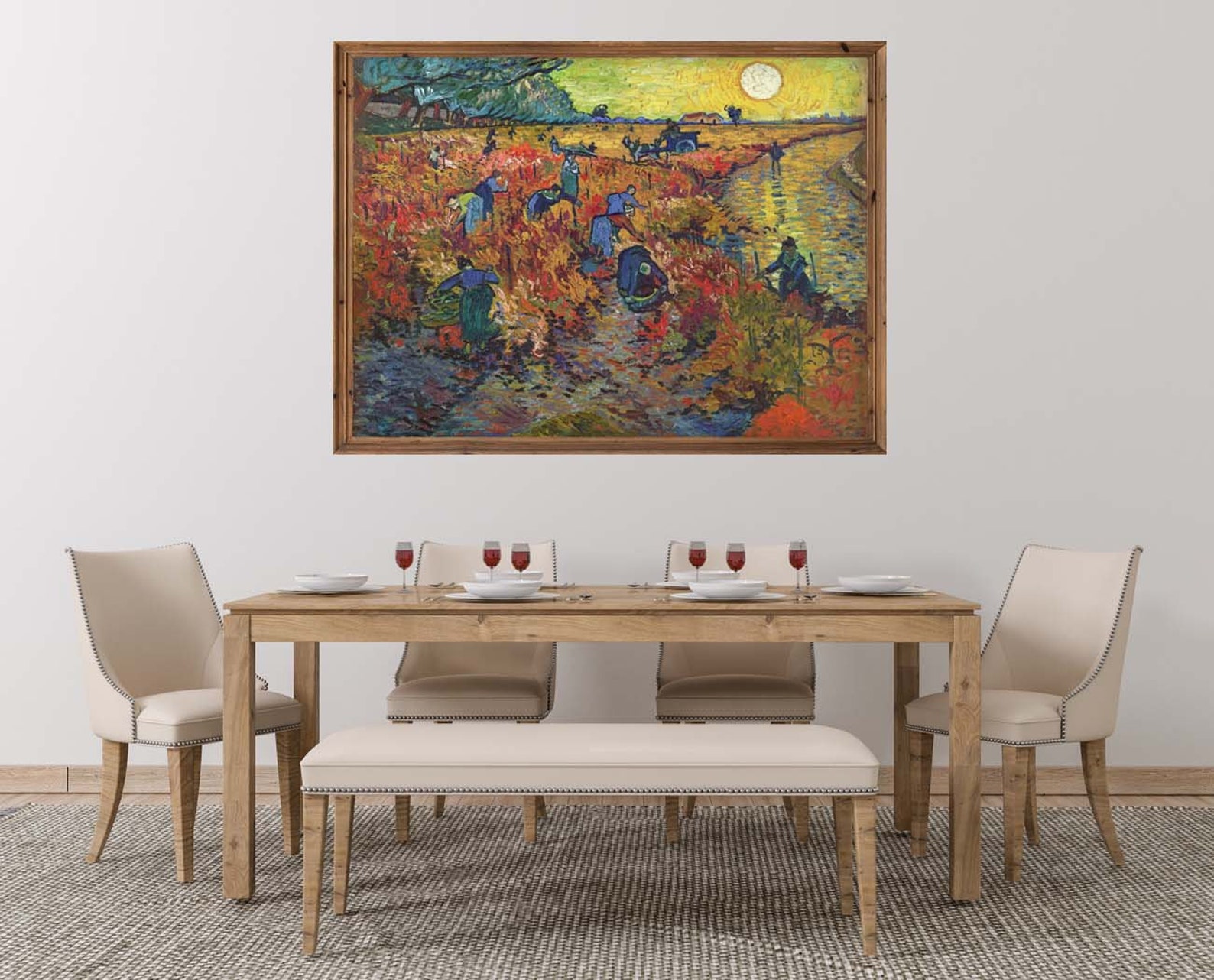 Van Gogh the Red Vineyard Painting Wall Art PRINTABLE Digital FILE ...
