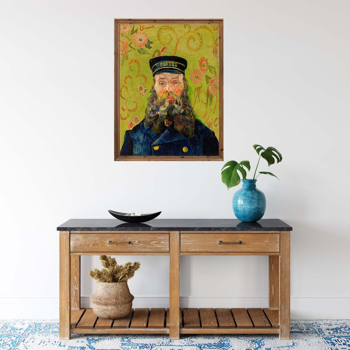 Portrait Van Gogh the Postman Joseph Roulin Wall Art Painting PRINTABLE ...
