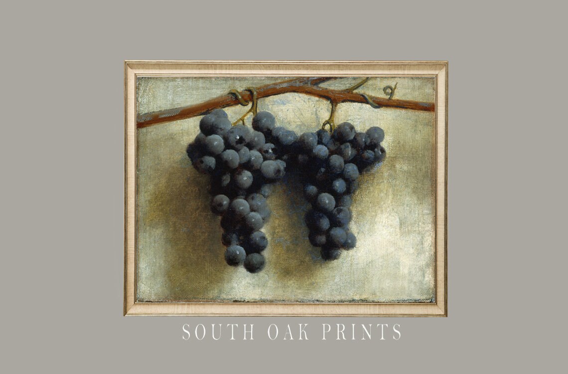 Vintage Grapes Wall Art Print | PRINTABLE | DIGITAL DOWNLOAD | Antique ...