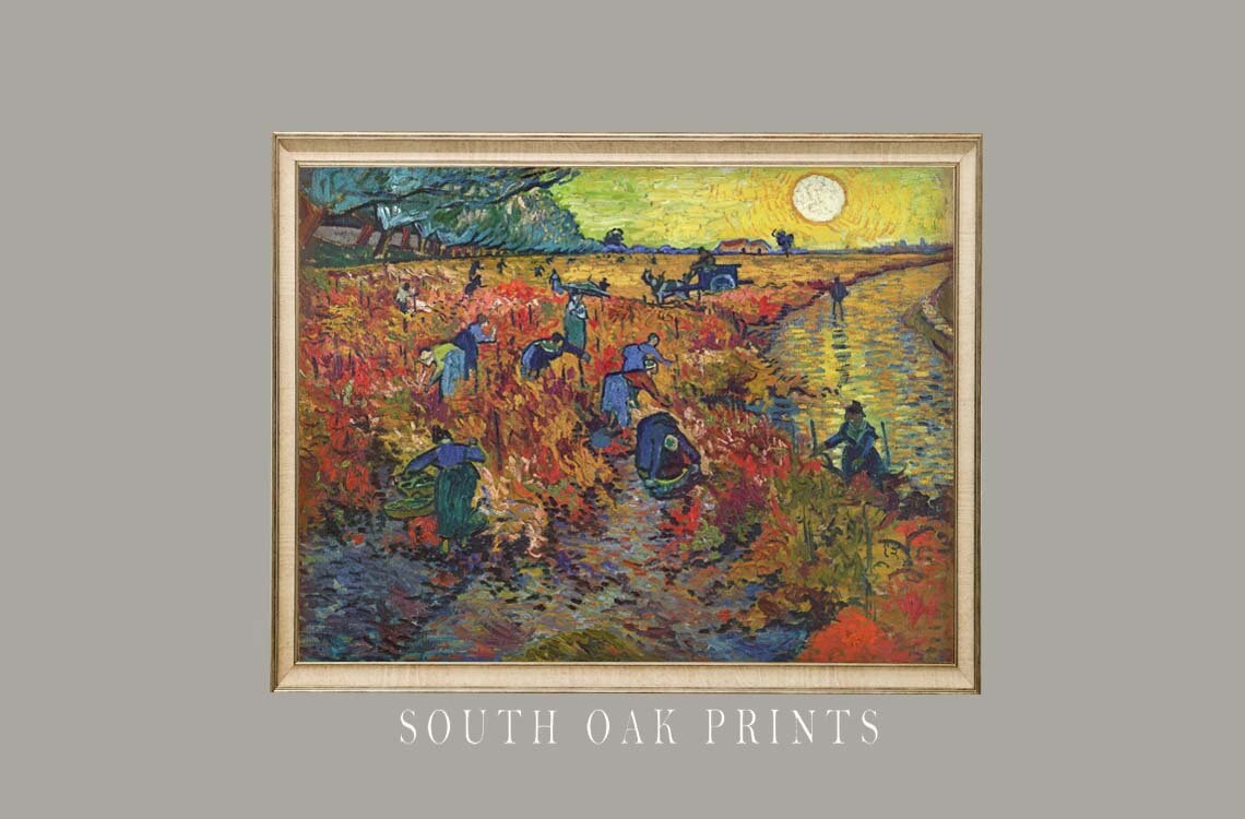 Van Gogh the Red Vineyard Painting Wall Art PRINTABLE Digital FILE ...