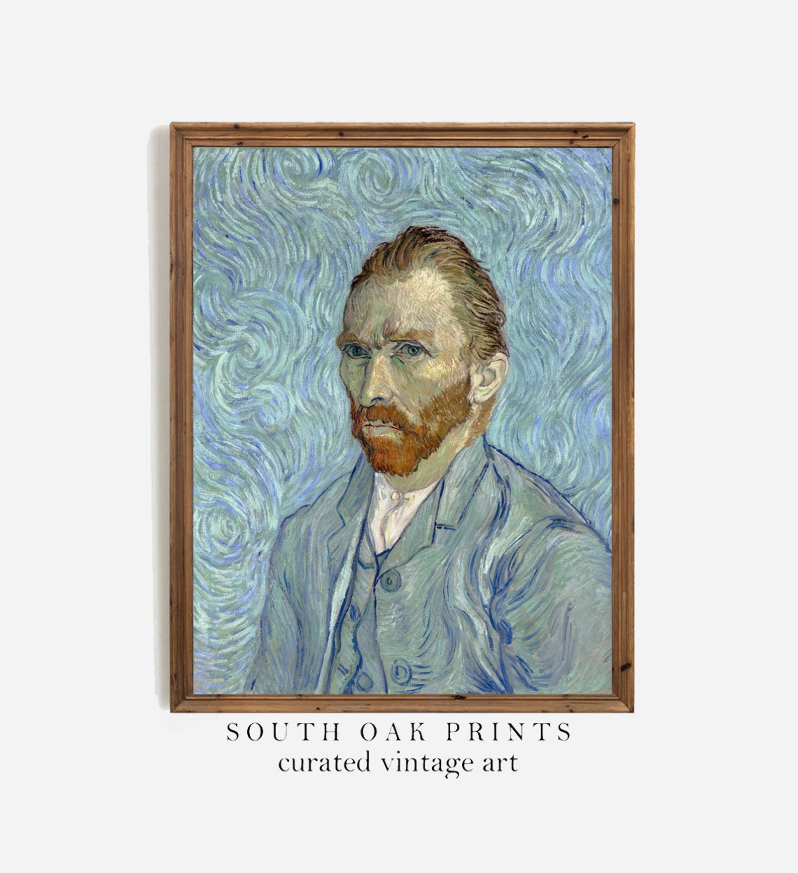 Van Gogh Self Portrait Blue Wall Art Painting PRINTABLE Digital FILE ...