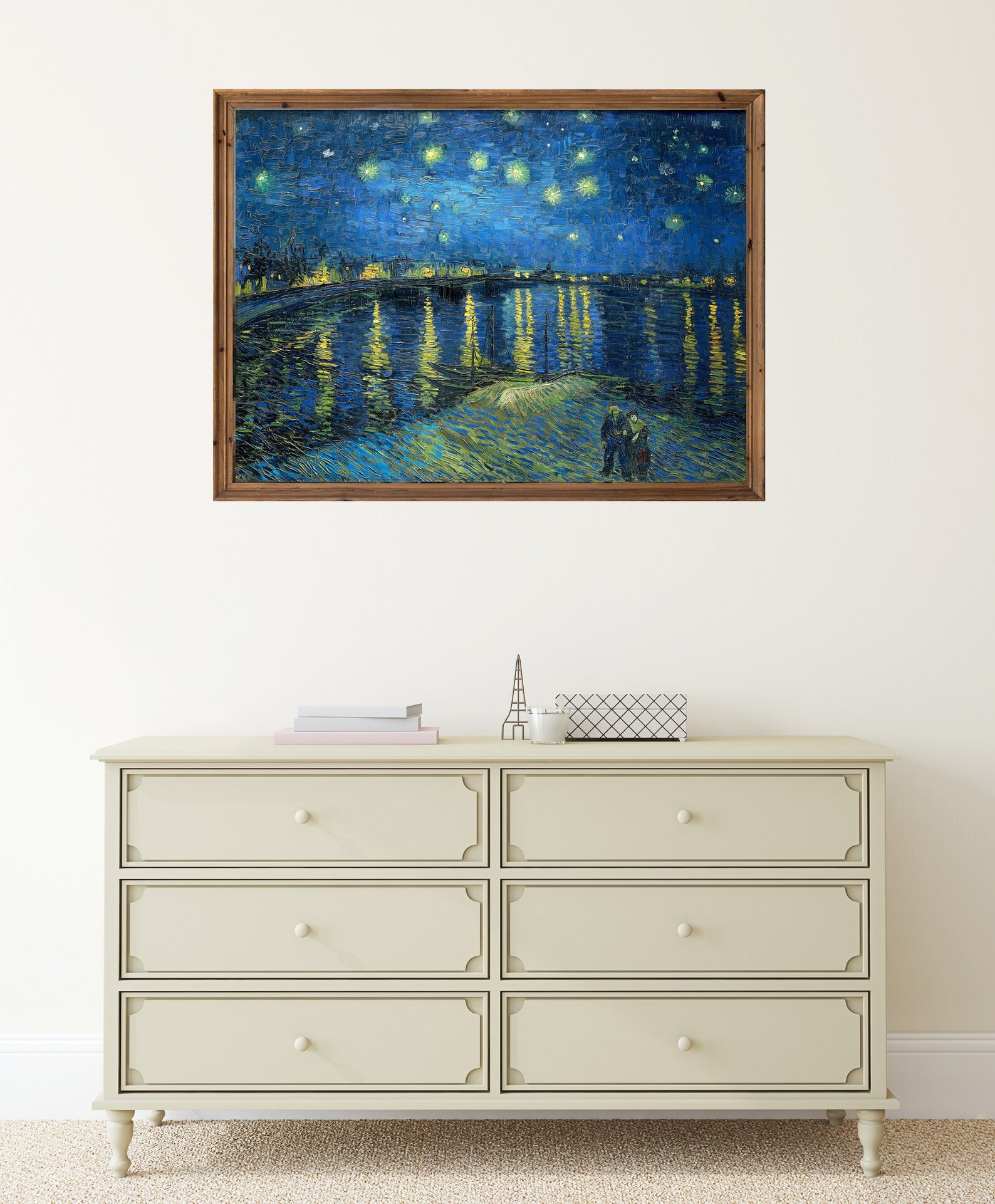 Van Gogh Starry Night Over the Rhone Wall Art Famous Painting PRINTABLE ...