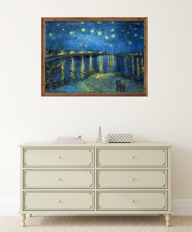 Van Gogh Starry Night Over the Rhone Wall Art Famous Painting PRINTABLE ...