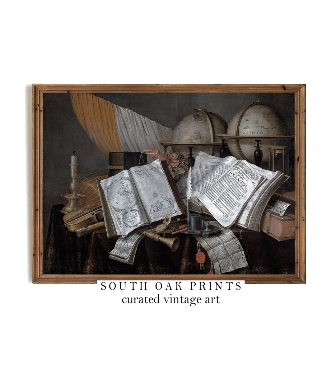 Antique Office Library Wall Art Oil Painting | DIGITAL DOWNLOAD ...