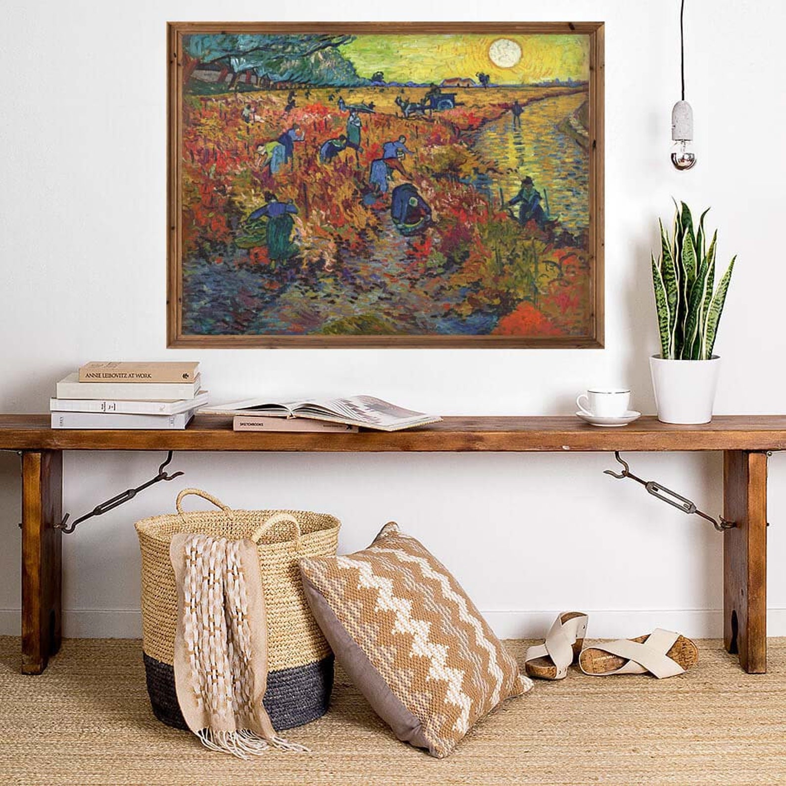 Van Gogh the Red Vineyard Painting Wall Art PRINTABLE Digital FILE ...