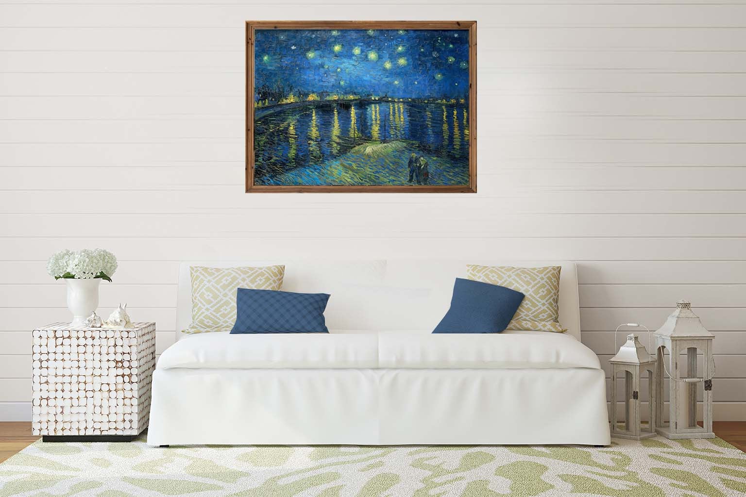 Van Gogh Starry Night Over the Rhone Wall Art Famous Painting PRINTABLE ...