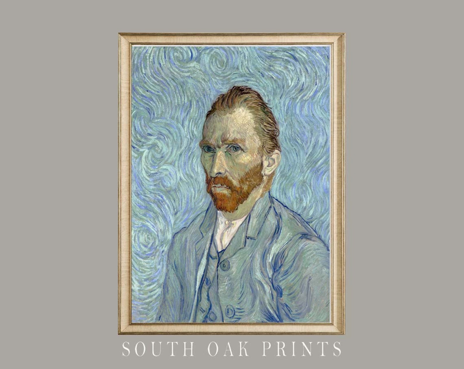 Van Gogh Self Portrait Blue Wall Art Painting PRINTABLE - Etsy