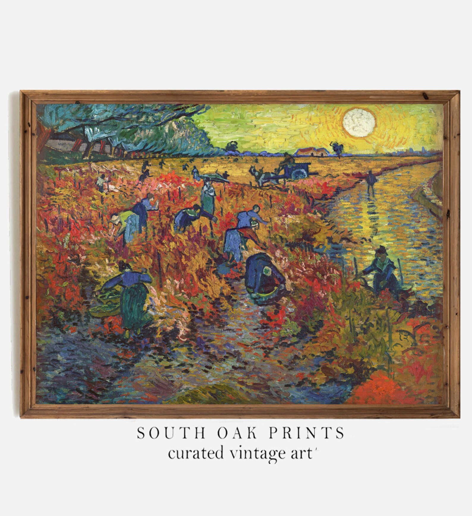 Van Gogh the Red Vineyard Painting Wall Art PRINTABLE Digital FILE ...