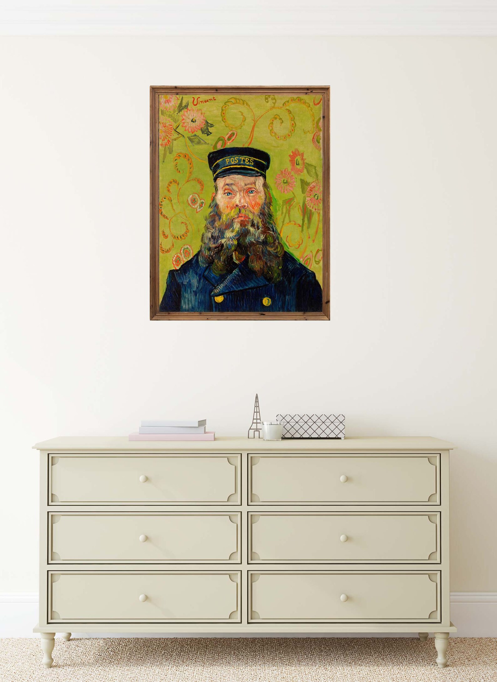 Portrait Van Gogh the Postman Joseph Roulin Wall Art Painting PRINTABLE ...