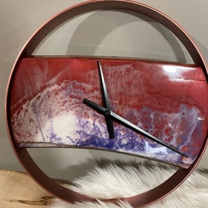 Live Edge Wood and Resin Clock - Etsy