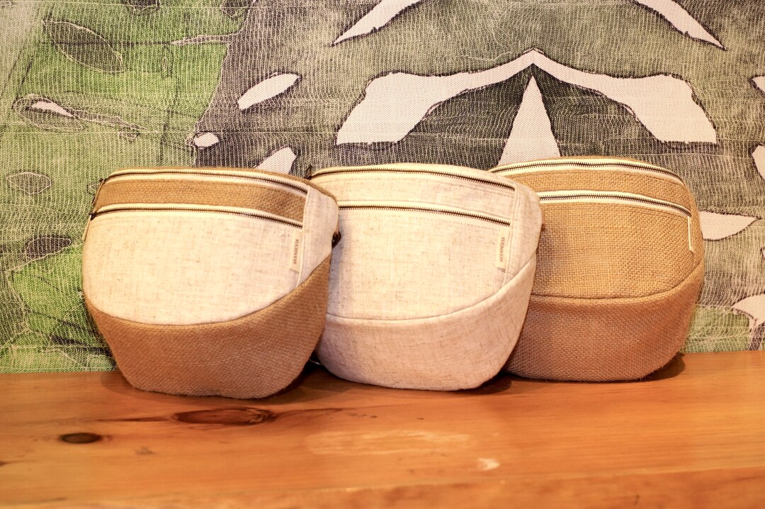 Two-way Jute & Linen Minimalist Hip Pack Crossbody Bag - Etsy