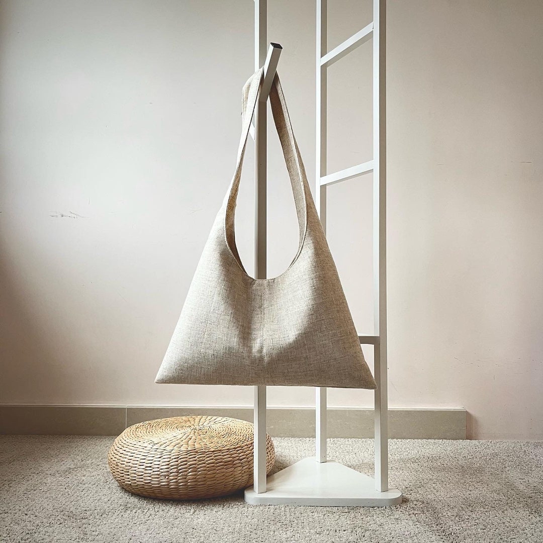 Handmade Linen Monk Bag Minimalist Unisex Natural Fabric - Etsy