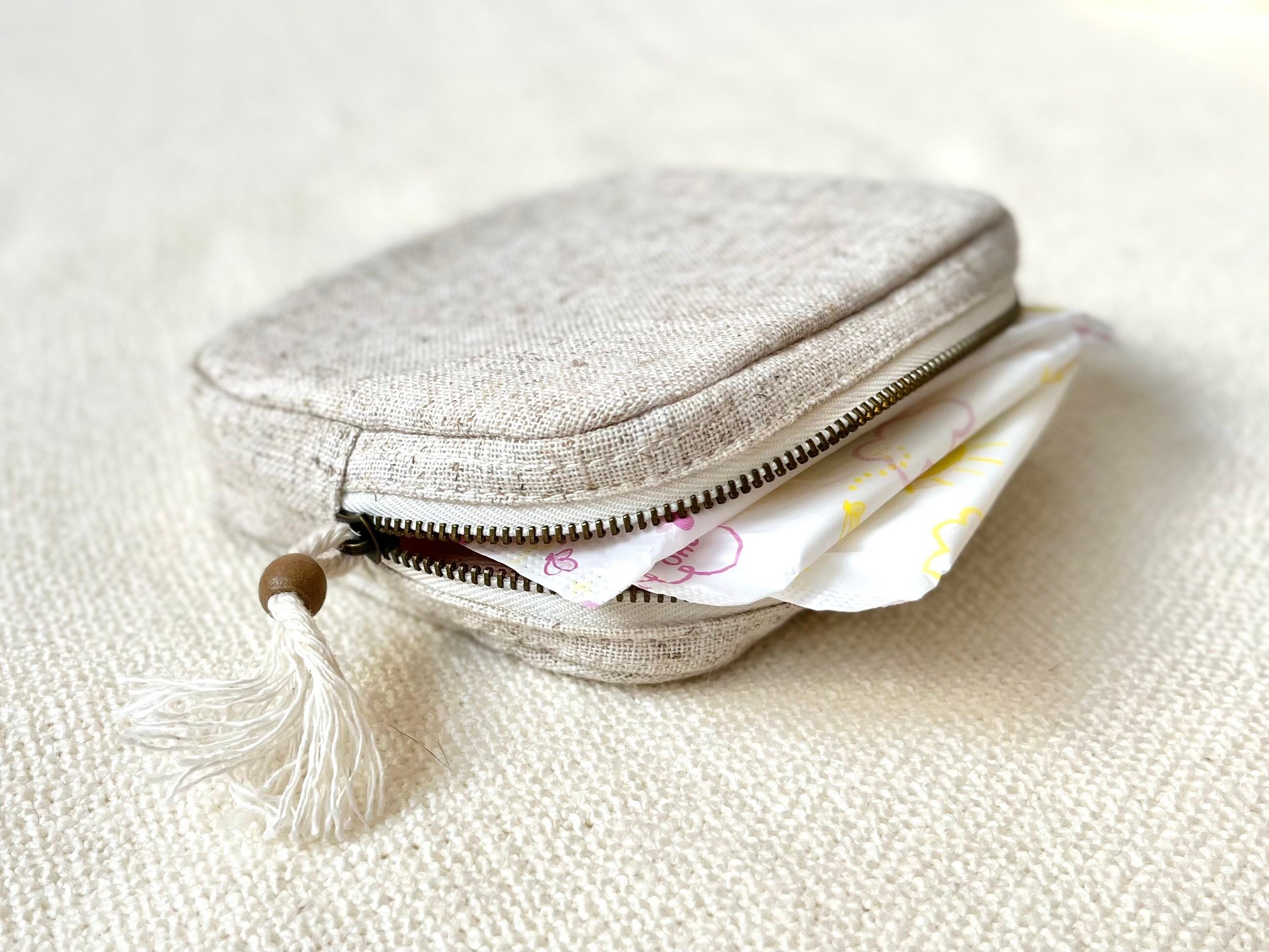 Handmade Linen Sanitary Napkin Storage Pouch - Etsy