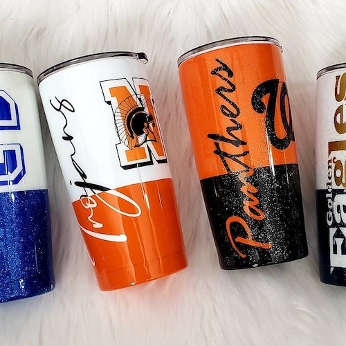 School Logo Tumbler Teacher Gift Sport Fanatic College - Etsy