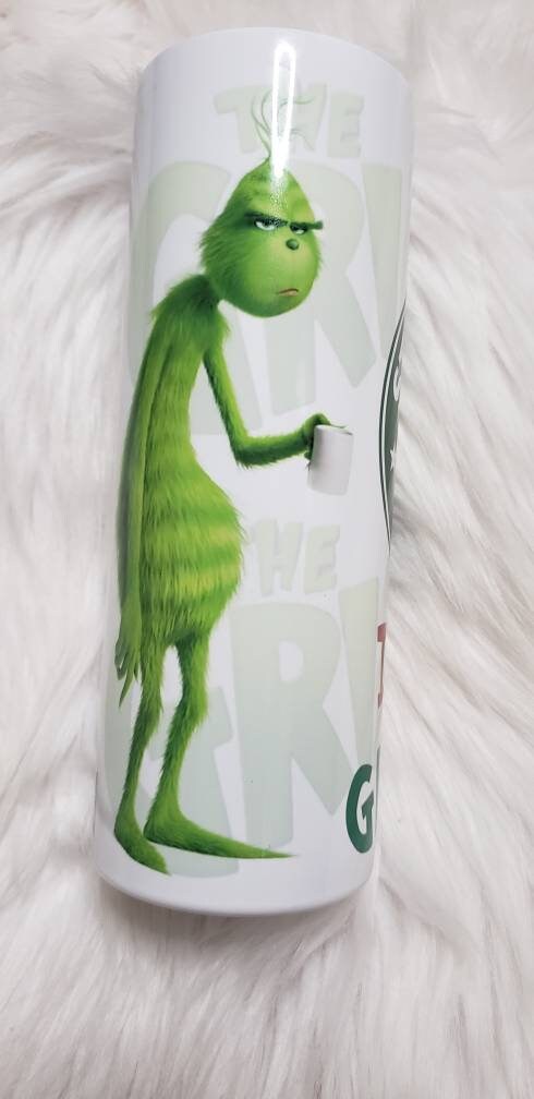 Grinch Coffee Cup Drink up Holiday Tumbler Christmas Movie Santa Gift ...