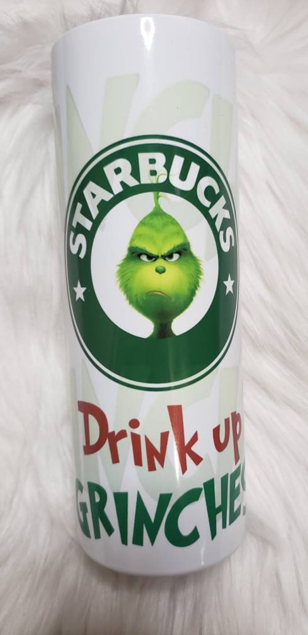 Grinch Coffee Cup Drink up Holiday Tumbler Christmas Movie Santa Gift ...