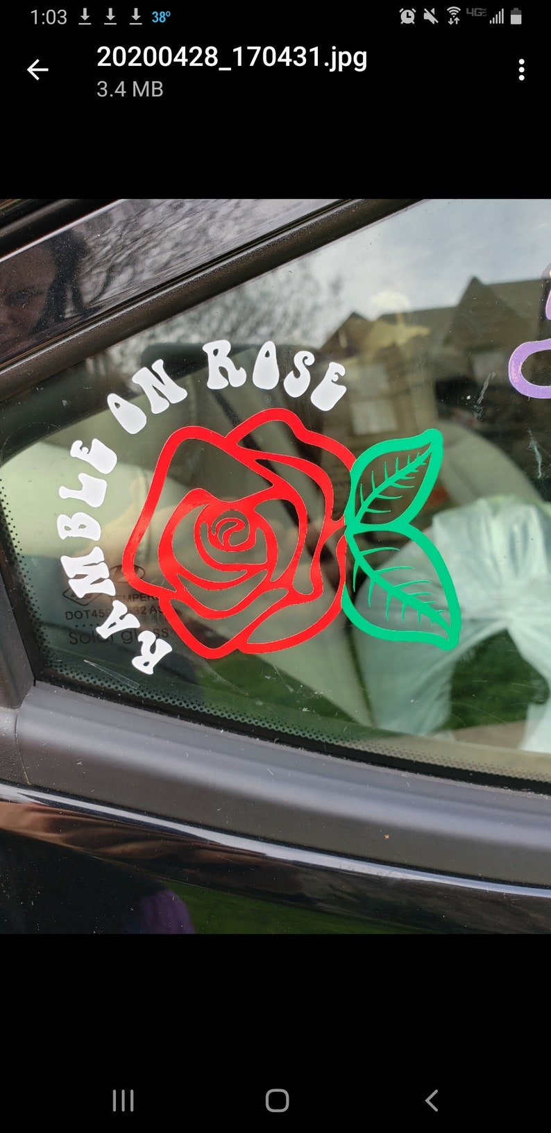 Ramble on Rose Decal Indoor/outdoor Use - Car Stickers, Boat, Computer ...