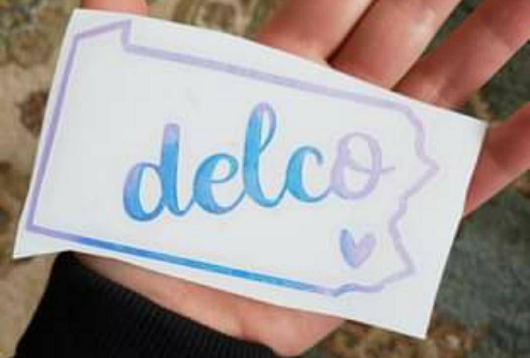 Delco Vinyl Decal - Indoor/outdoor Use - Delaware County PA, Indoor ...