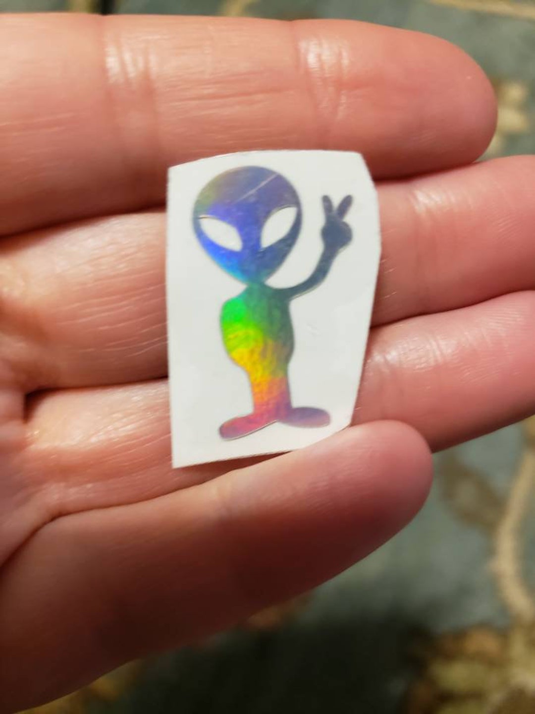 Alien Peace Sign - Indoor/outdoor Use, Custom Decals, Vinyl Decals ...