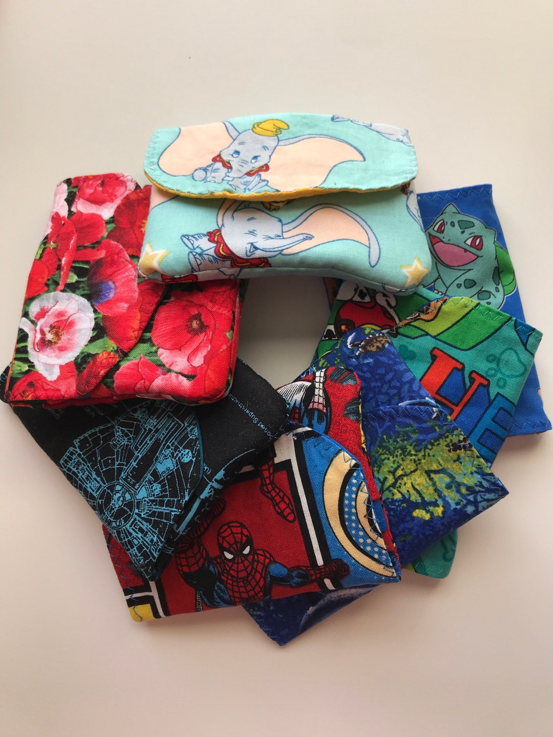 Cotton Wallet With Spider-man Paw Patrol Dumbo Poppies Hawaiian Turtle ...