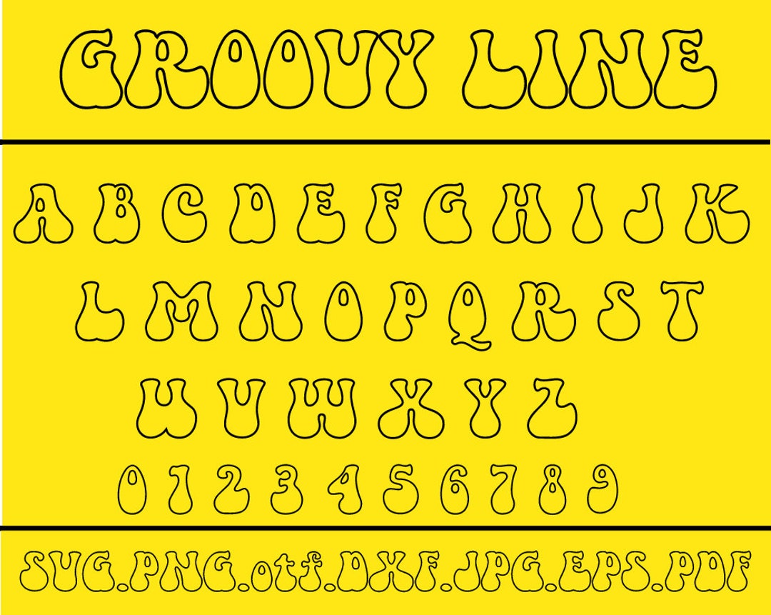 GROOVY FONT SVG, Retro Alphabet Svg, Vintage Font Svg, Groovy Alphabet ...