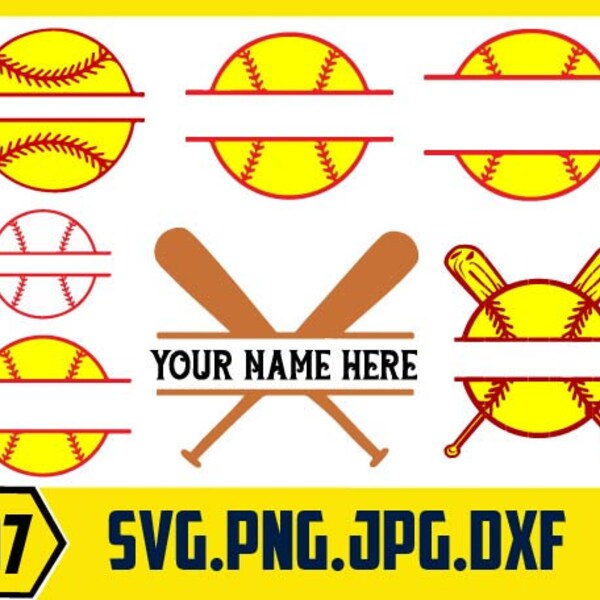 Monogram Softball Etsy