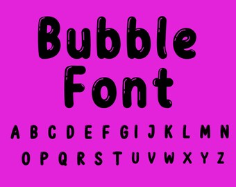 Bubbly Svg Font - Etsy