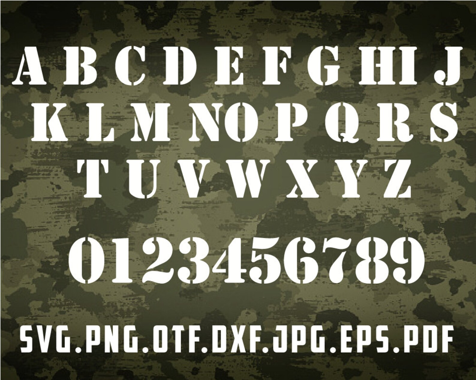 Military Stencil Font TTF SVG Military Font Army Font Military - Etsy UK
