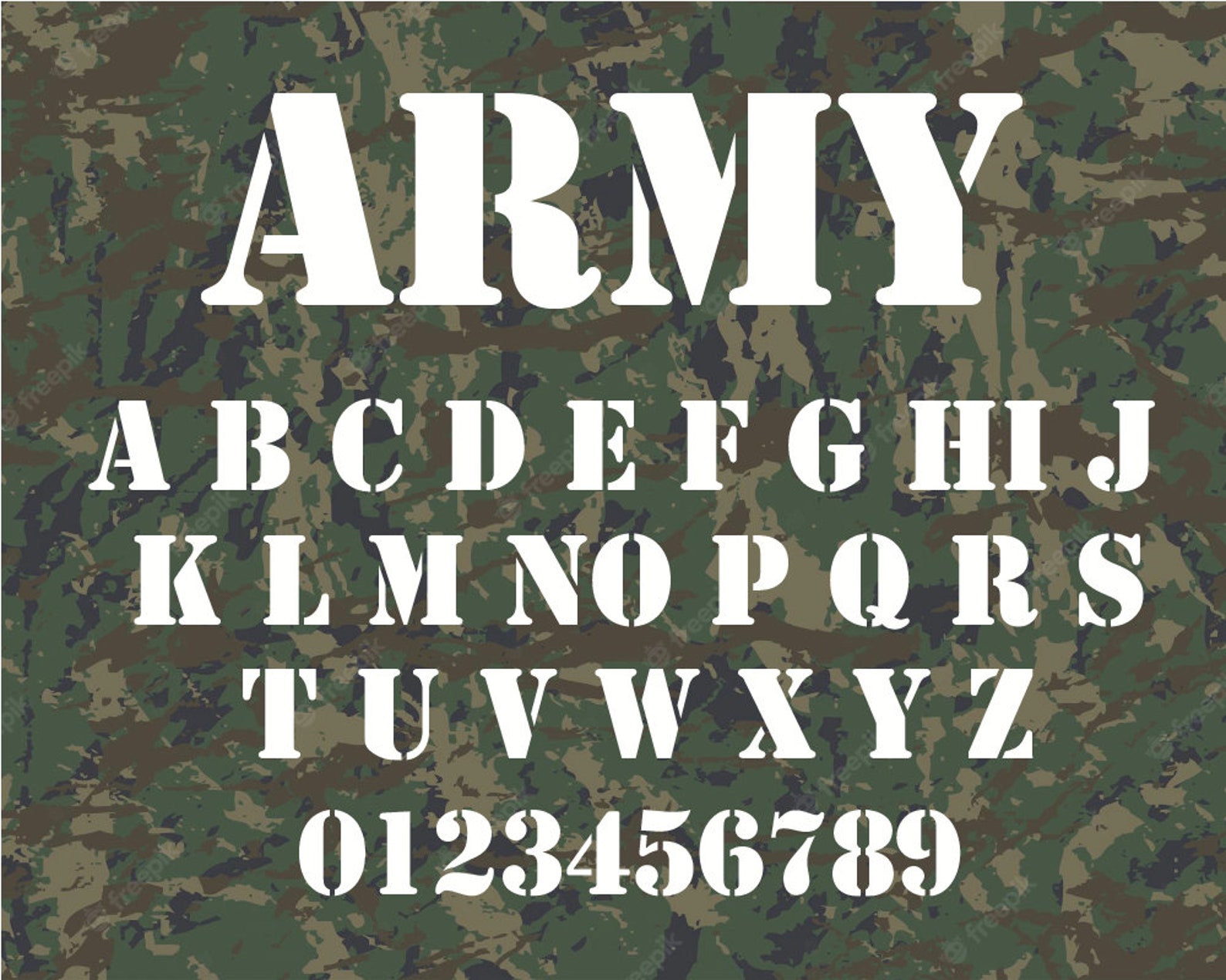 Military Stencil Font TTF SVG Military Font Army Font Military - Etsy UK