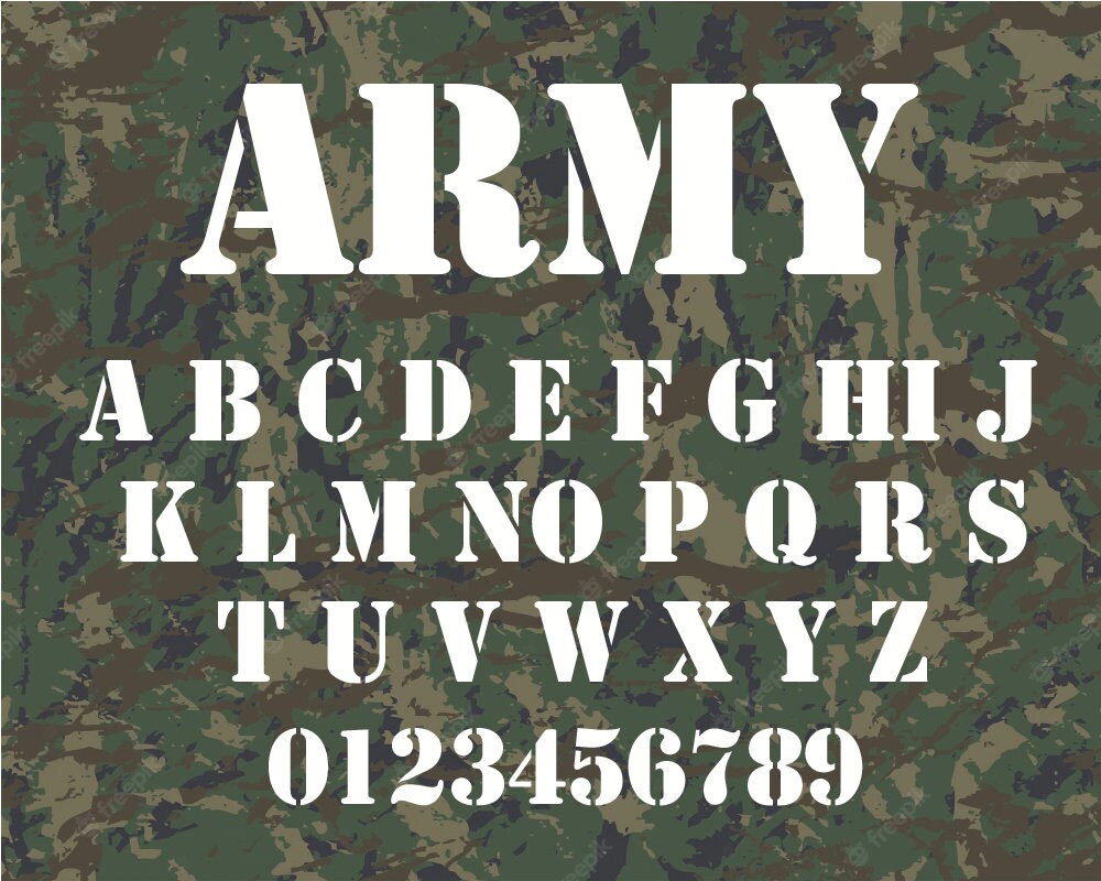 Military Stencil Font TTF SVG Military Font Army Font Military - Etsy UK