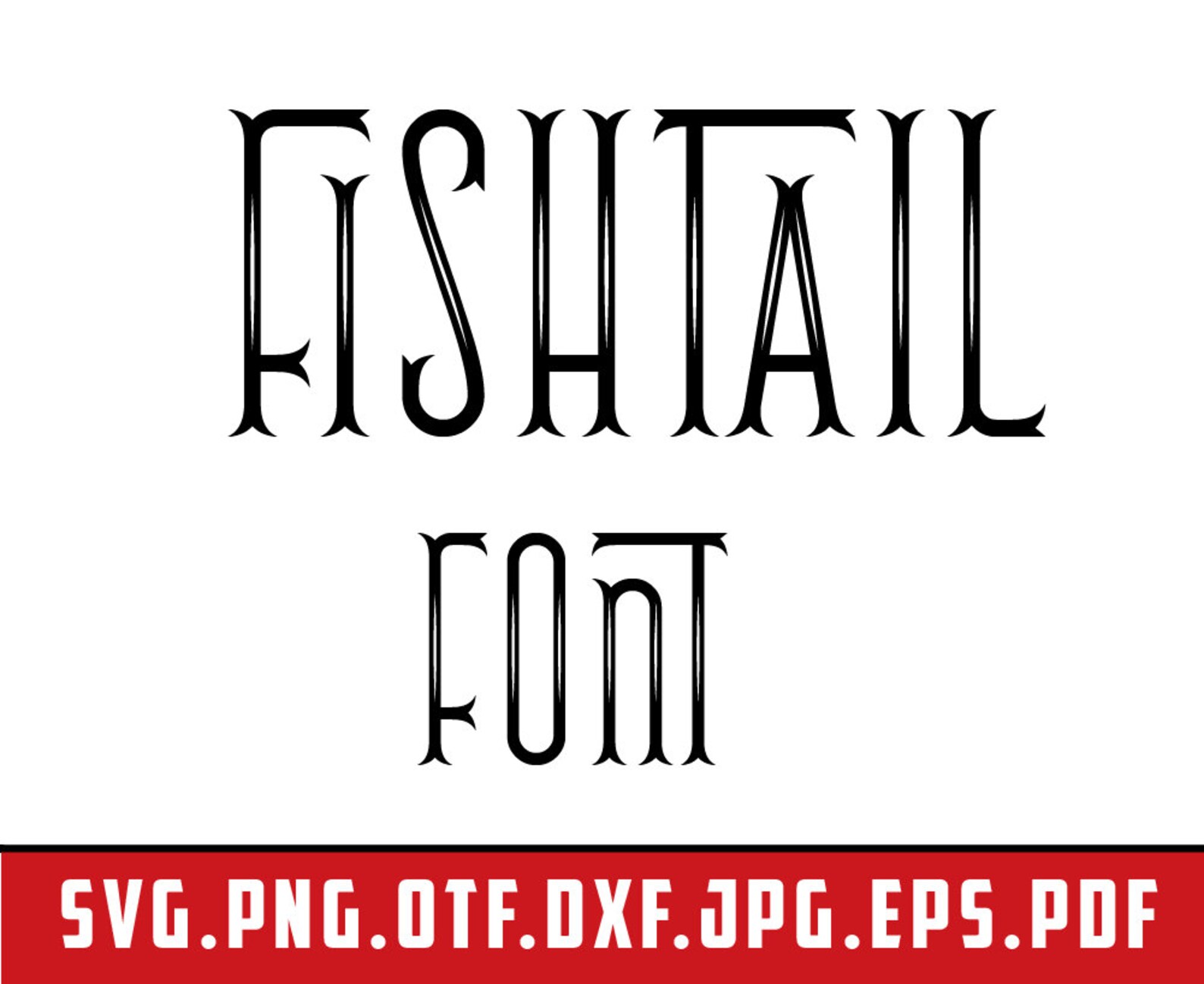 Fishtail Monogram SVG Fishtail Alphabet Svg Monogram - Etsy