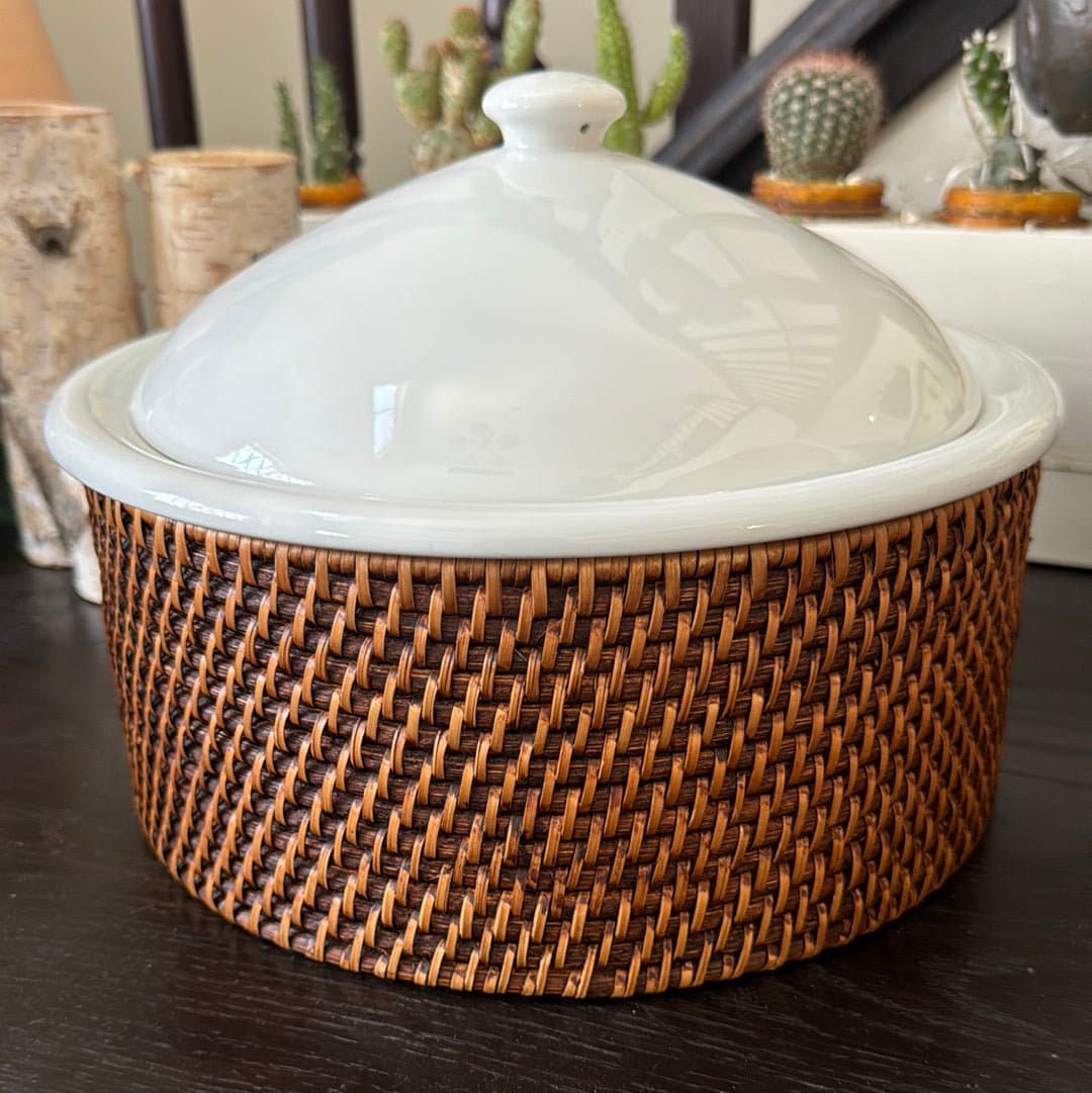 Crate and Barrel Casserole Dish With Nesting Basket. - Etsy
