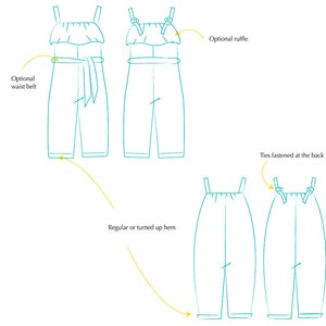 Cami Jumpsuit PDF Sewing Pattern | A4, A0 and Projector Formats | Baby ...