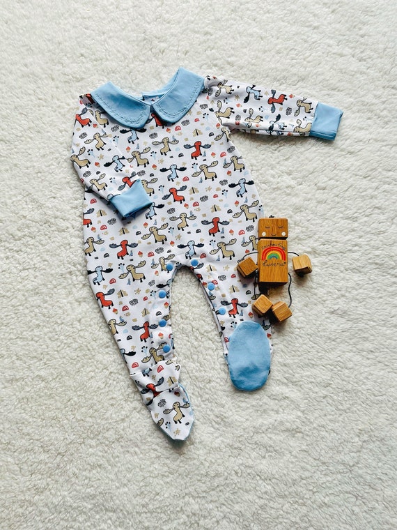 Baby Footed Sleeper PDF Sewing Pattern A4 A0 Projector - Etsy