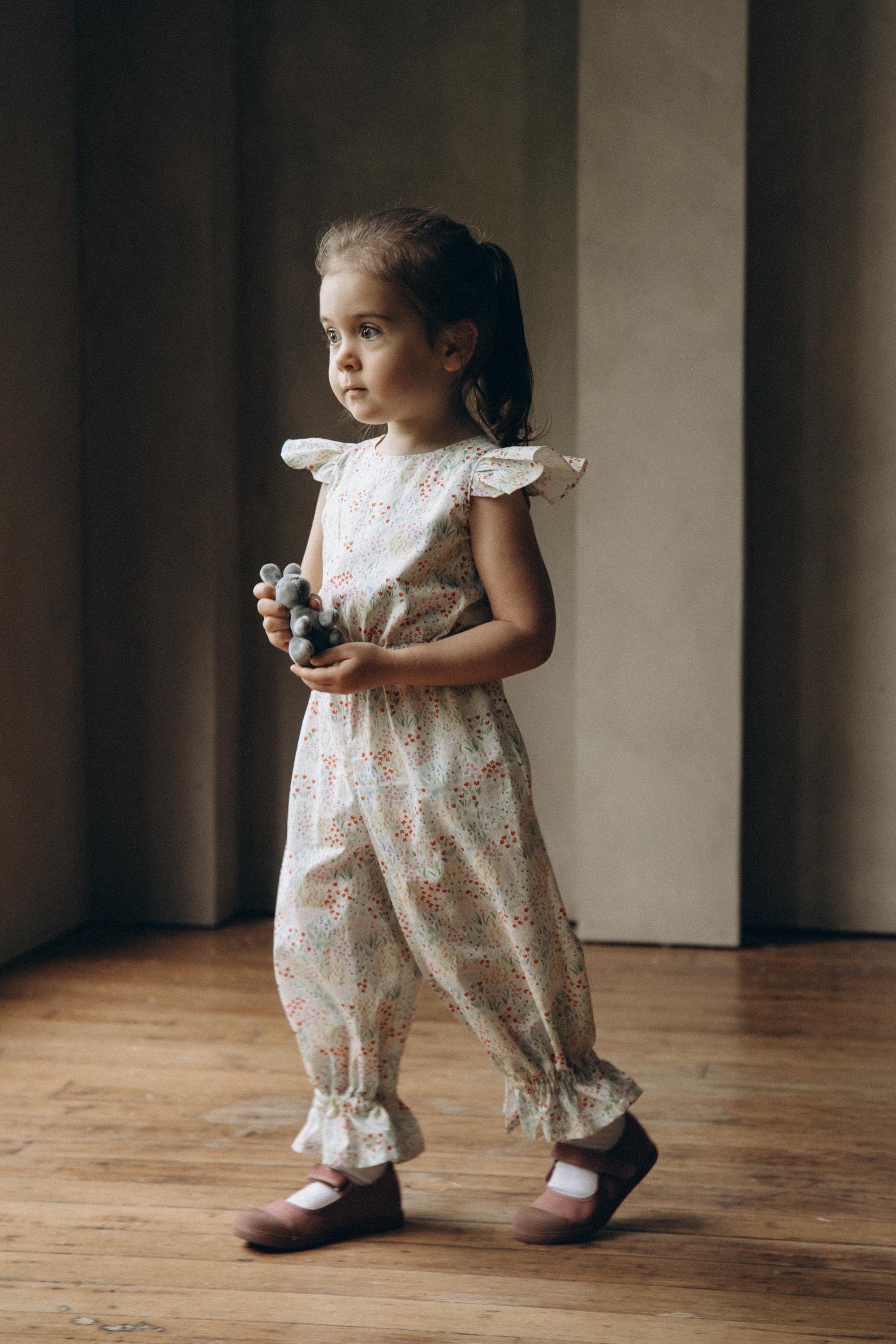 Ashley Overalls Sewing Pattern: Girls Sizes 1-10 (print at Home, A0 ...