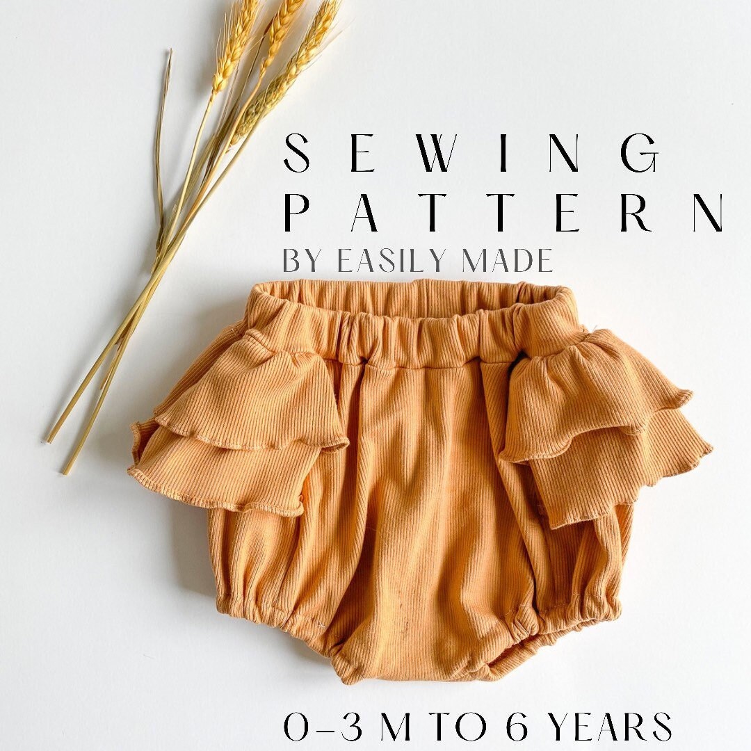Easy Ruffle Bloomers PDF Sewing Pattern A4 A0 and Projector - Etsy