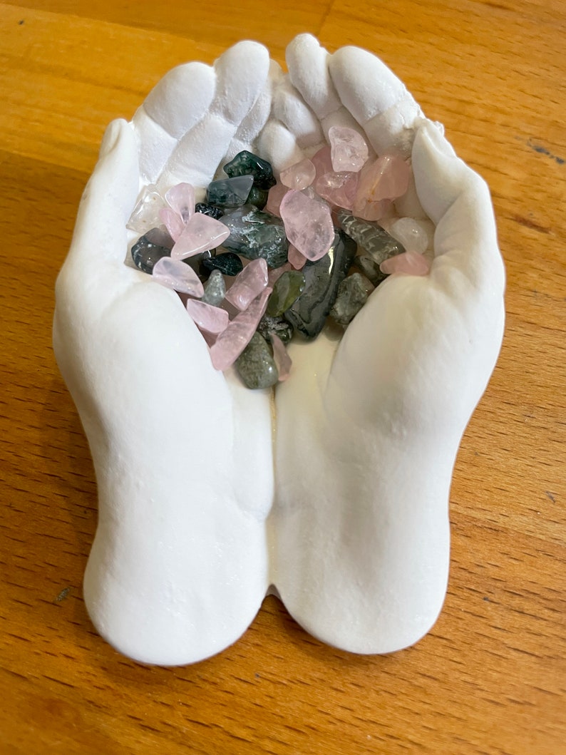Gypsum Cement Stone Hands Display Hands Hands of God Giving - Etsy