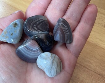 Botswana Agate Tumble Crystal Pocket Stone Healing Crystals Banded ...