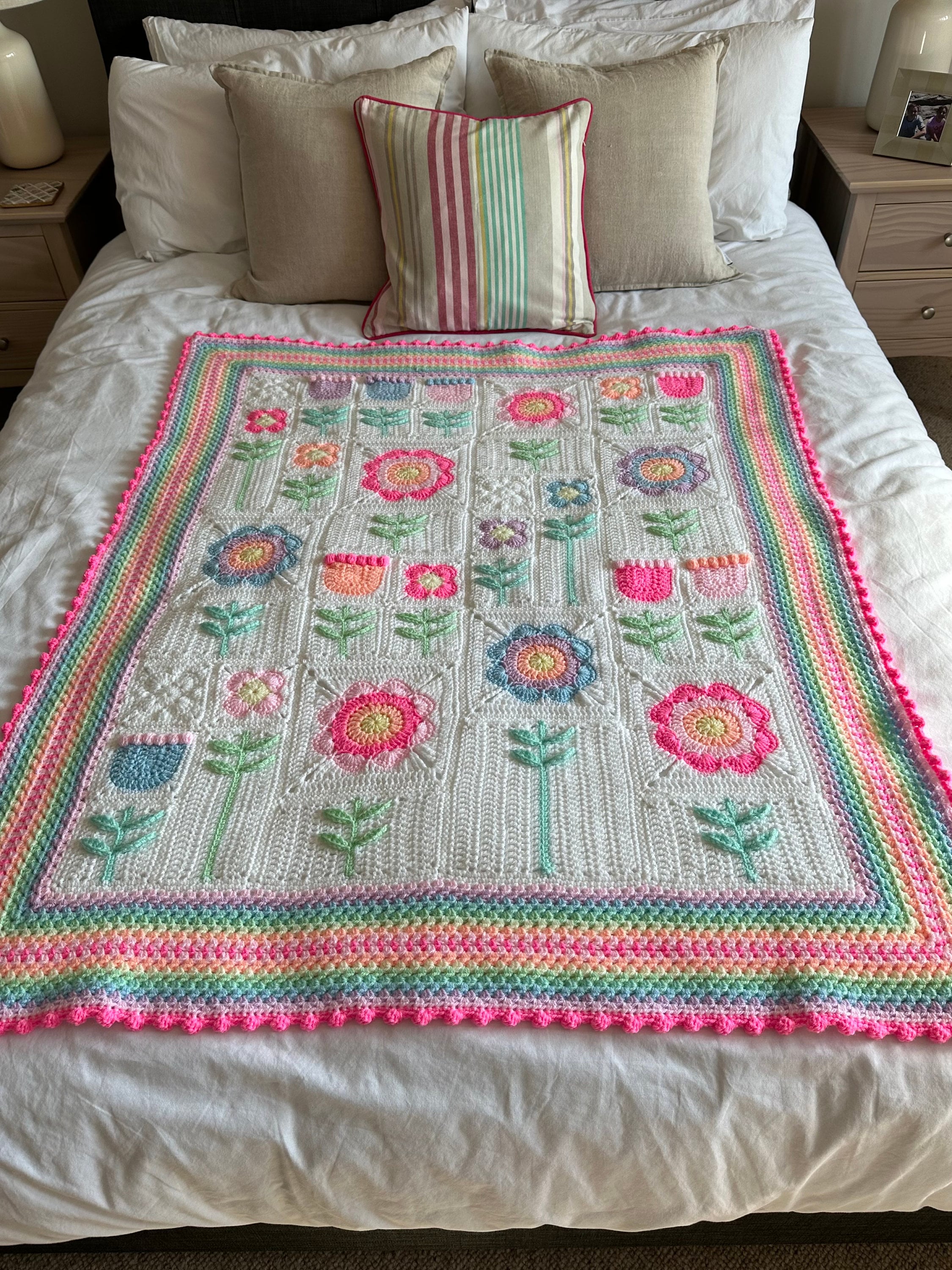 Scandi Meadow Modern Crochet Blanket Pattern - Etsy UK