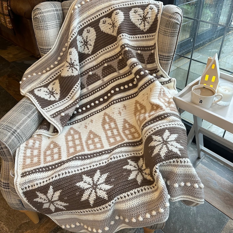 Traditional Crochet Blanket - Etsy UK