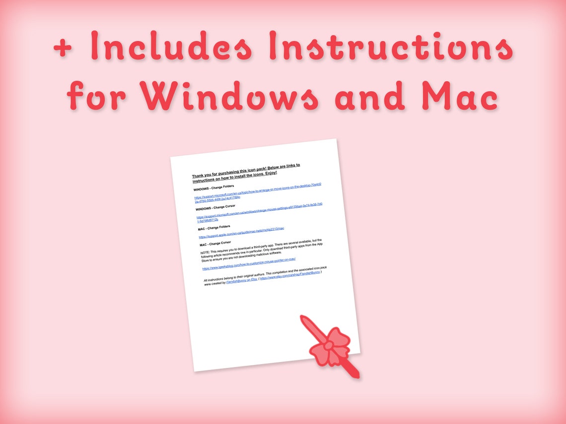Pink Magical Witch Desktop File & Mouse Cursor Icons Mac and Windows ...