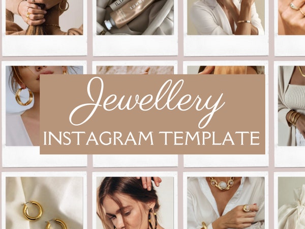Social Media Canva Templates for Jewelry Business Jewelry Template for ...