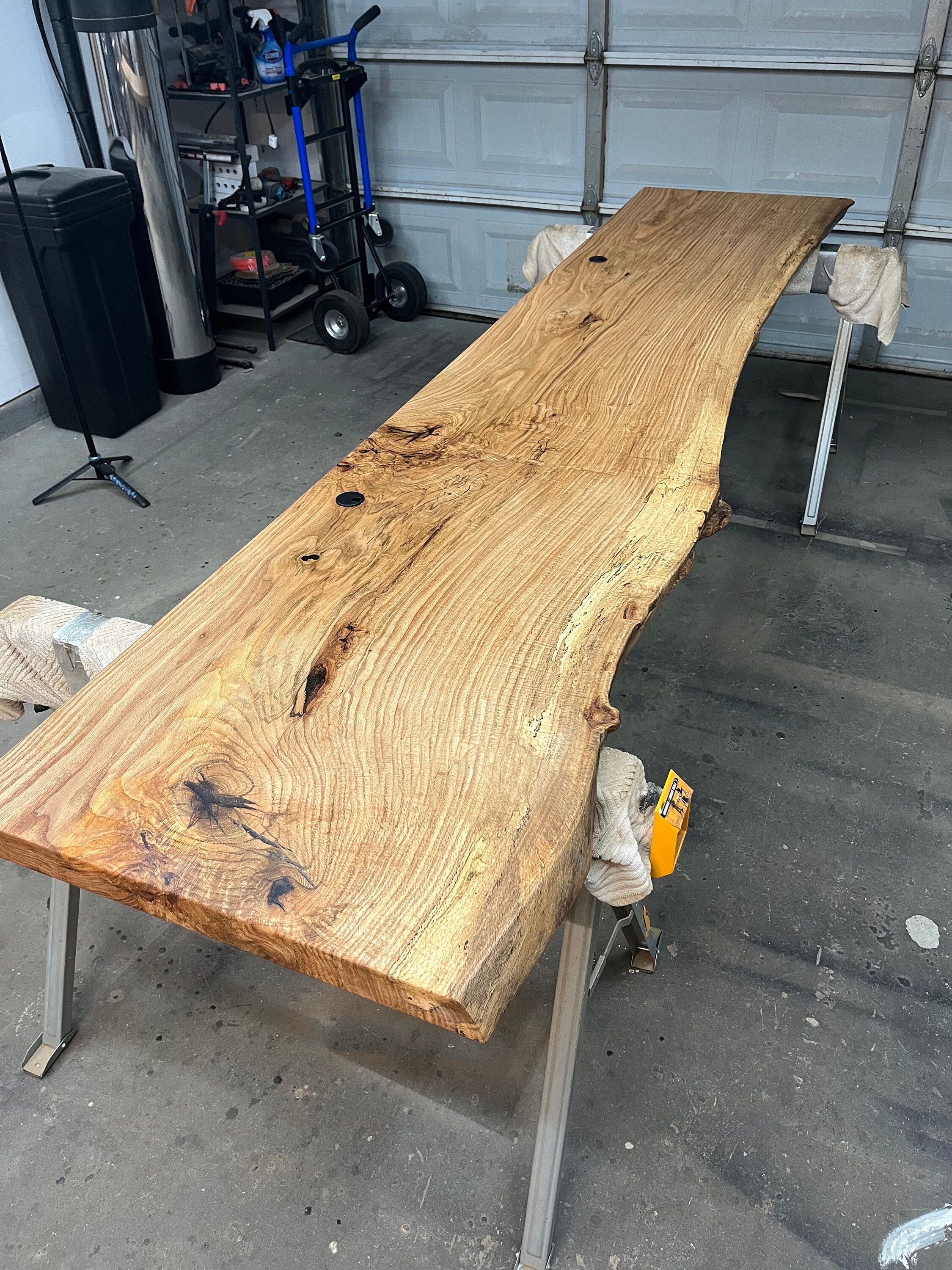 Handmade Rustic Dining Table, Boho Live Edge Wood Slab Countertop ...