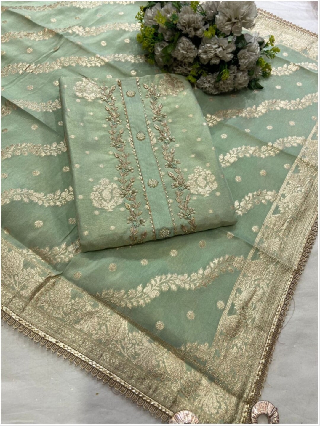 Indian Traditional Exceptional Cosmo Embroidered Uppada Silk Pastel ...