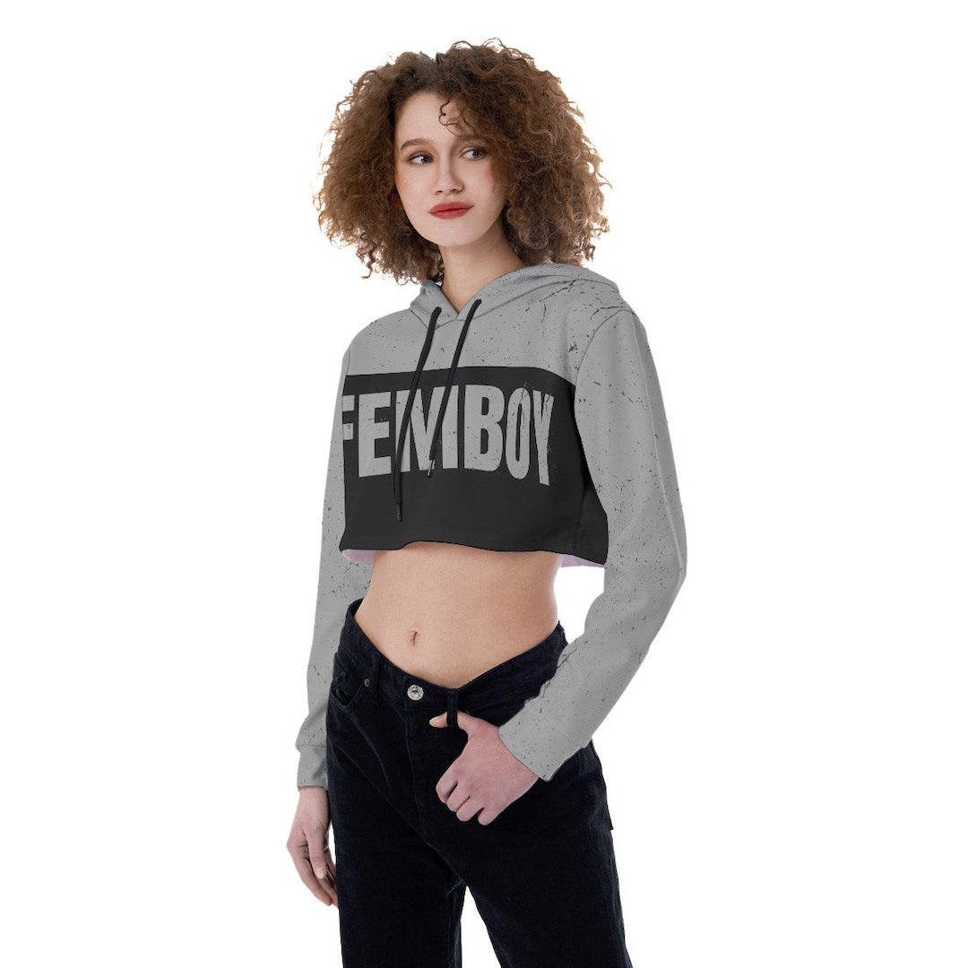 Urban Style Femboy Crop Top Hoodie - Etsy
