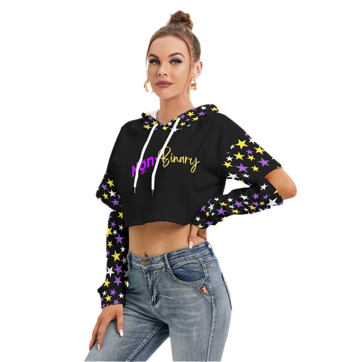 Non-binary Heavy Fleece Hoodie With Hollow Out Sleeve - Etsy