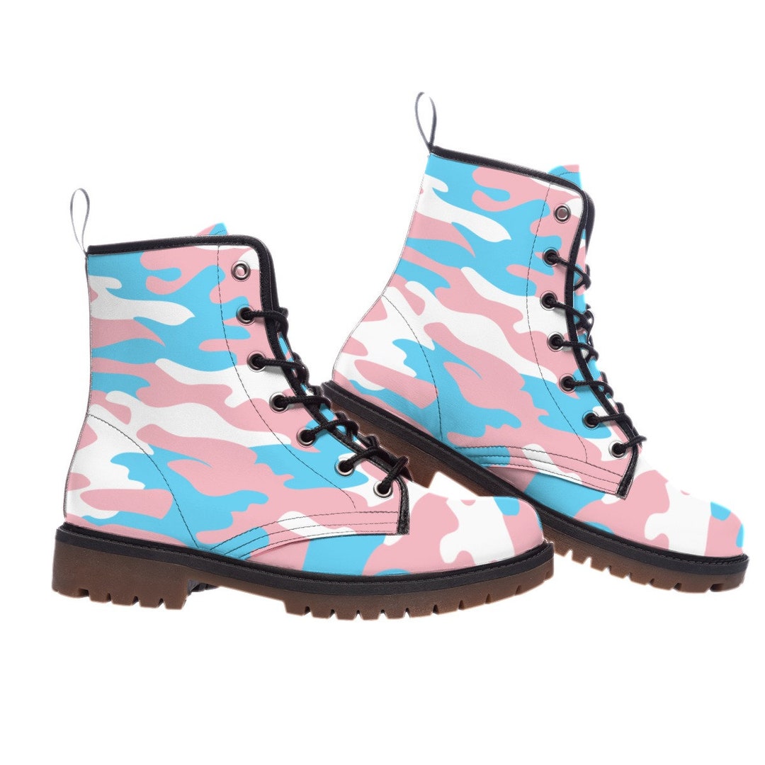 Transwoman's Camo Martin Short Boots - Etsy
