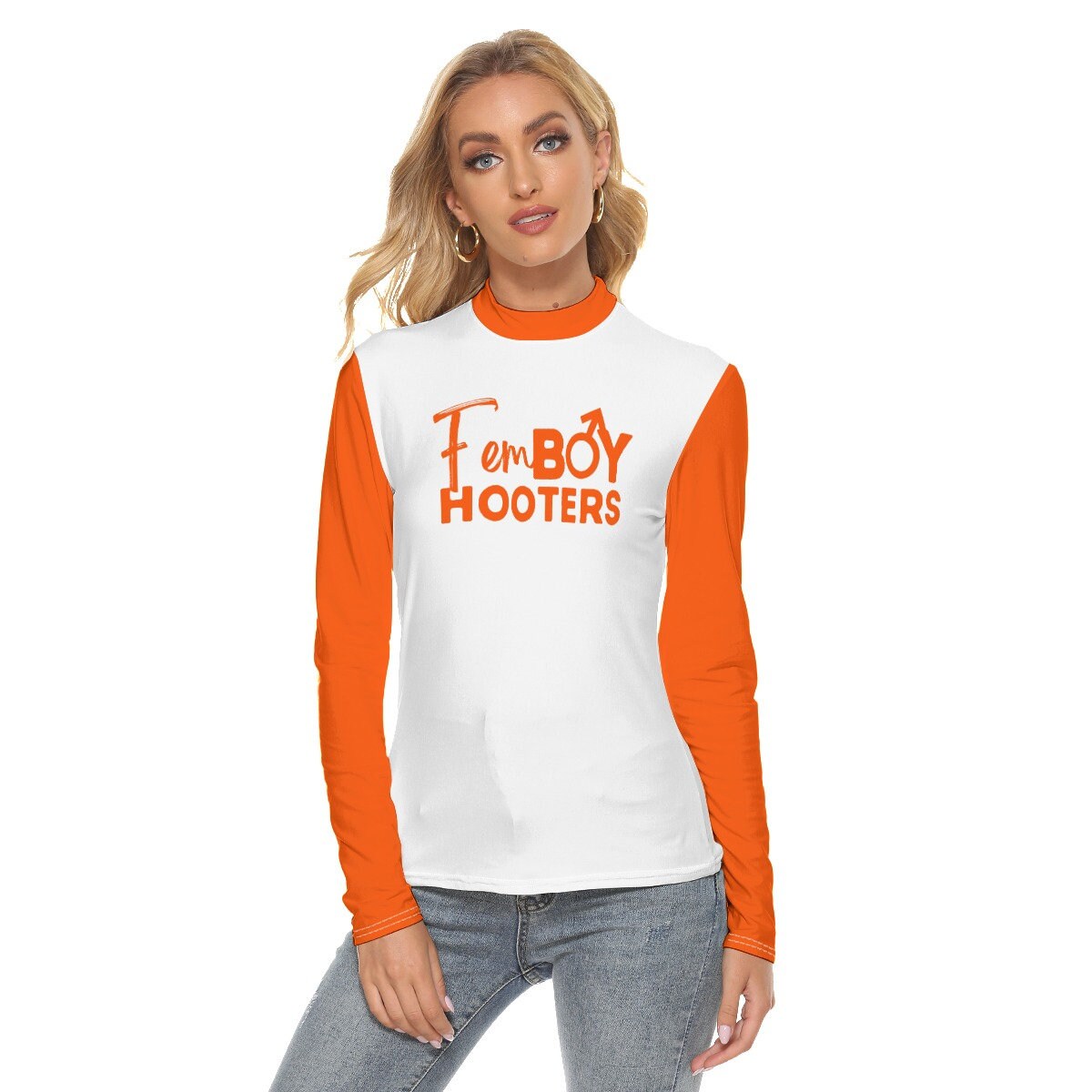 Femboy Hooters Stretchable Turtleneck Top Etsy